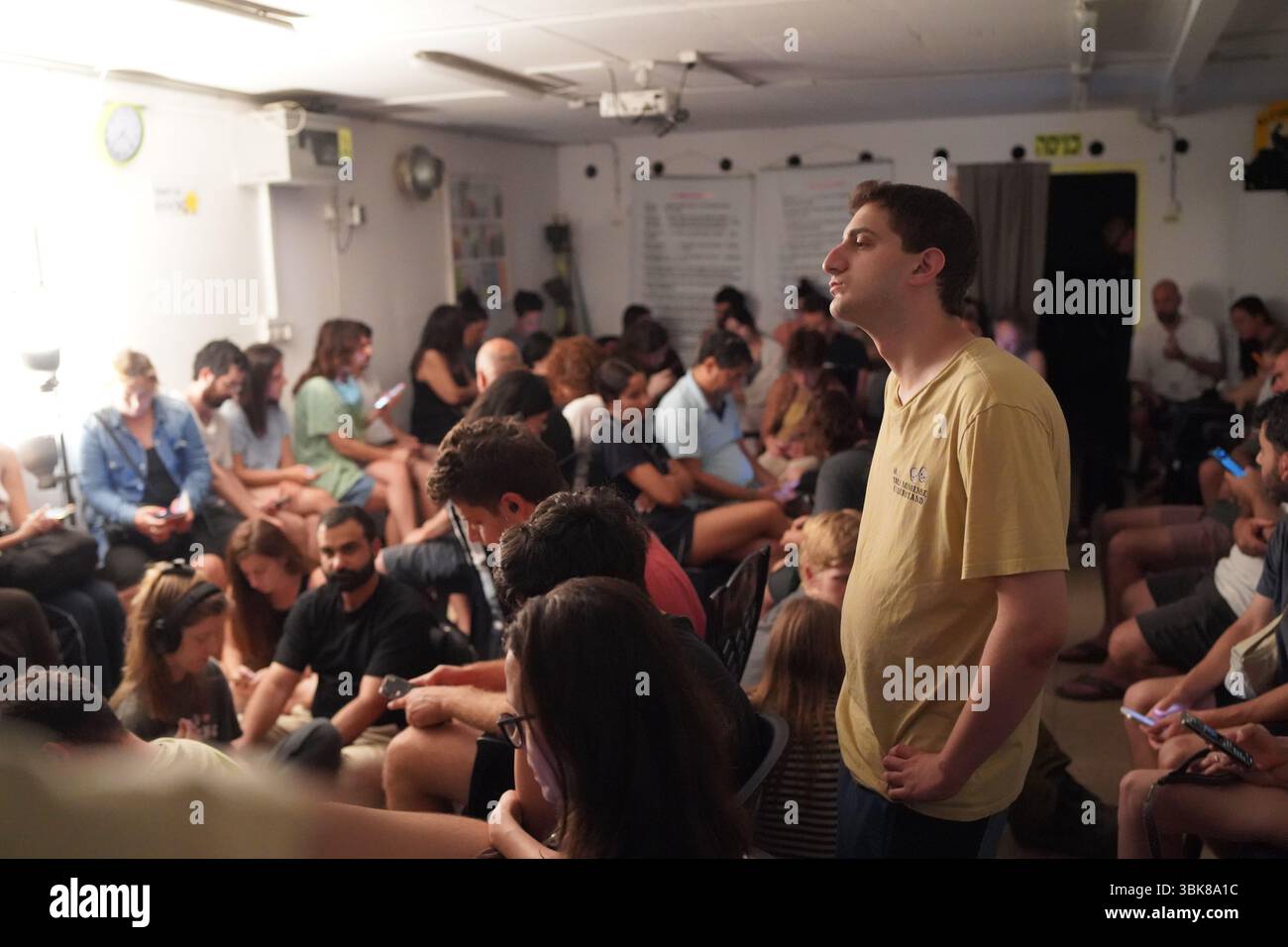 Real-life photographs taken from inside a bomb shelter in Israel during ...
