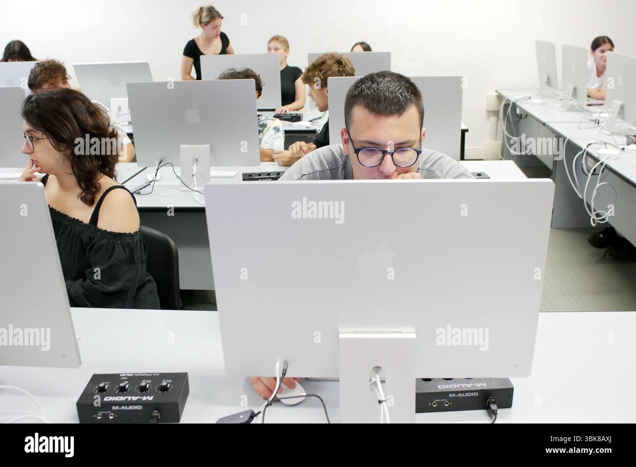 Italy, Arezzo, June 19, 2025 : High school maturity exams 2025. Artistic choreutic scientific ...