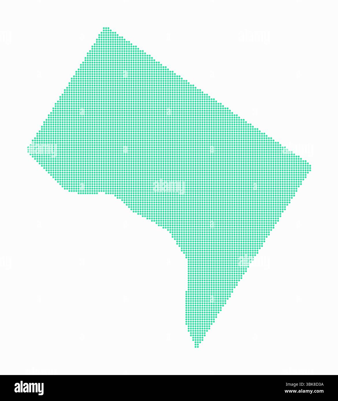 District of Columbia dotted map. Digital style map of the state on ...