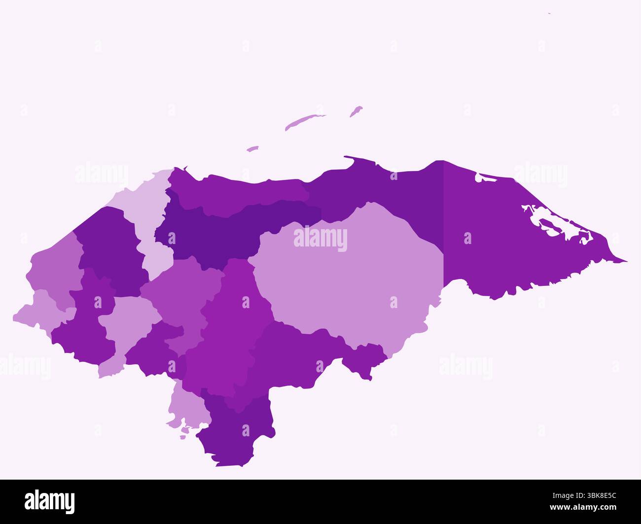 Honduras administrative political map hi-res stock photography and ...