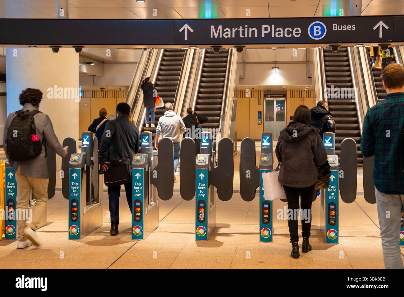 High barrier Opal Card gates or turnstiles at New South Wales train ...