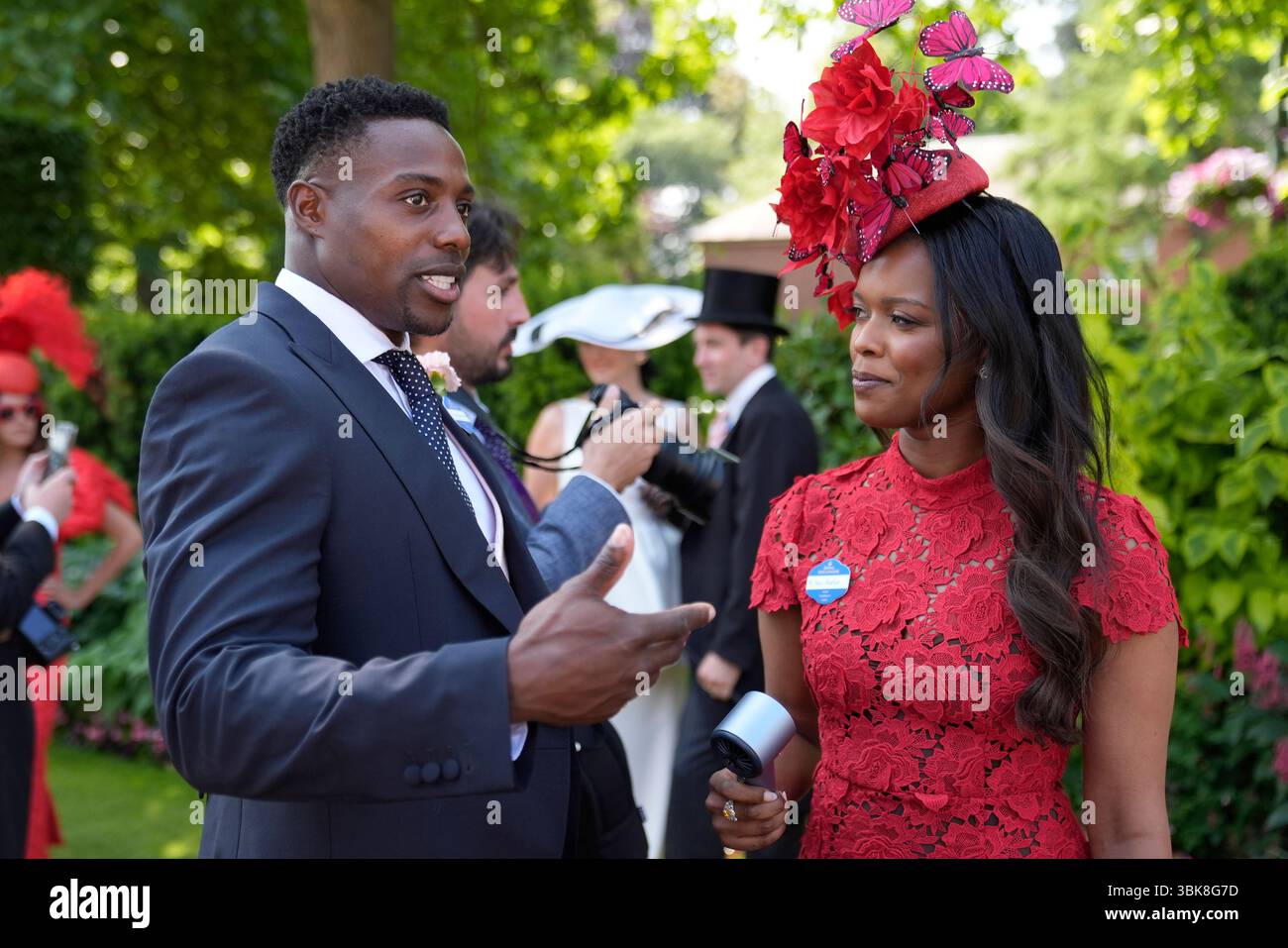 Racegoer Gladiators Nitro aka Harry Aikines-Aryeetey (left) on day ...