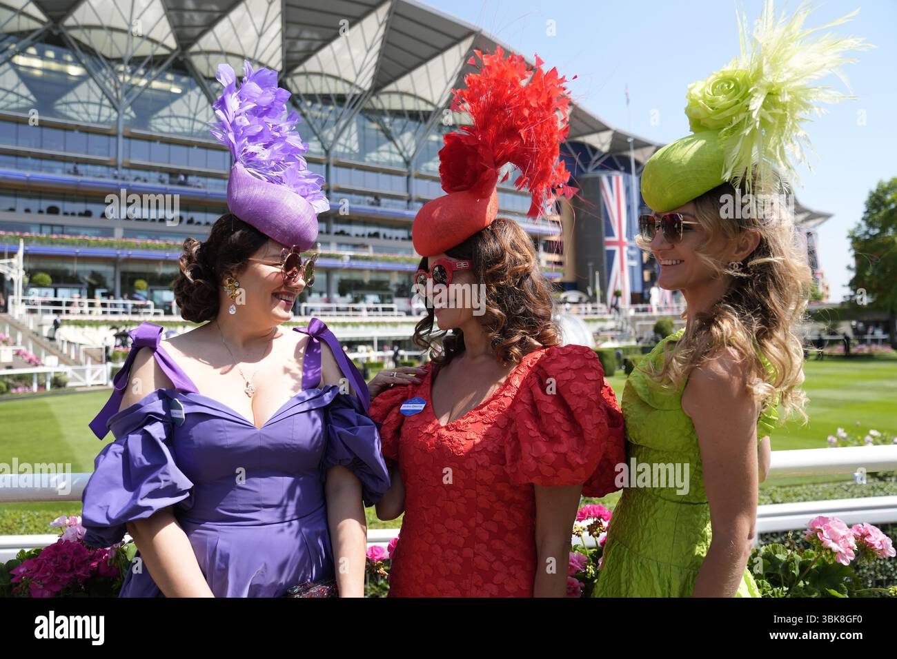 Racegoers on day three of Royal Ascot at Ascot Racecourse, Berkshire ...
