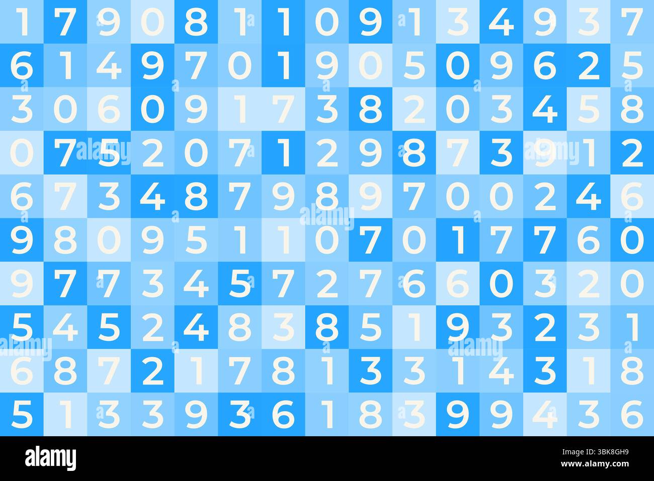 All Math Numbers 0-9 digits colorful seamless vector Mosaic Pattern ...