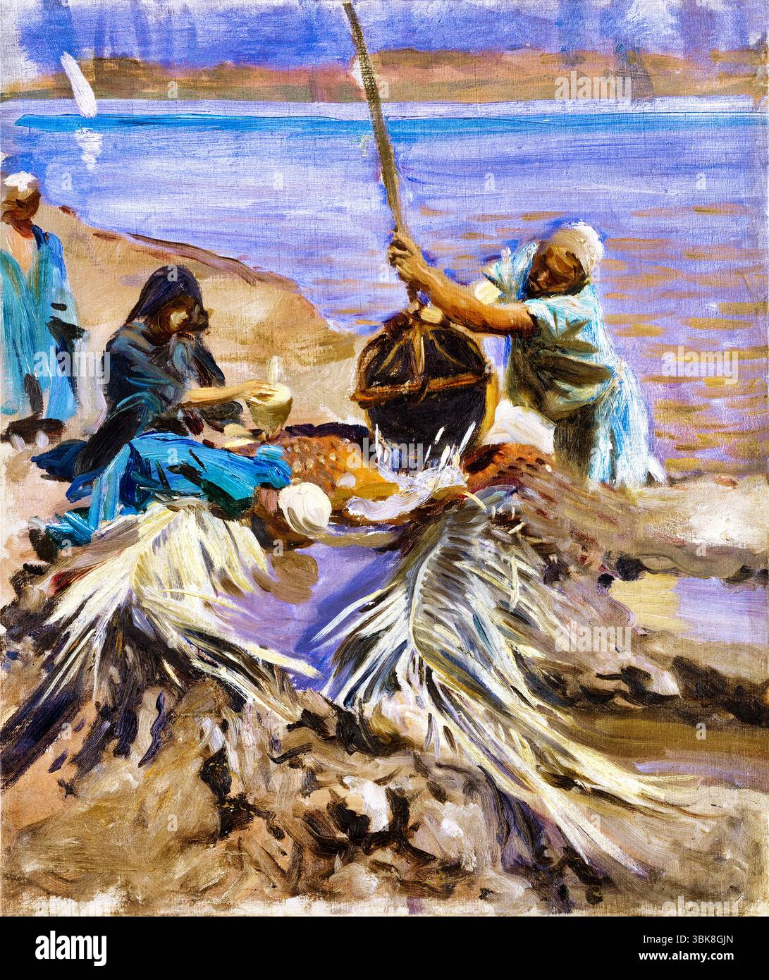 Egyptians Raising Water from the Nile by John Singer Sargent, circa ...