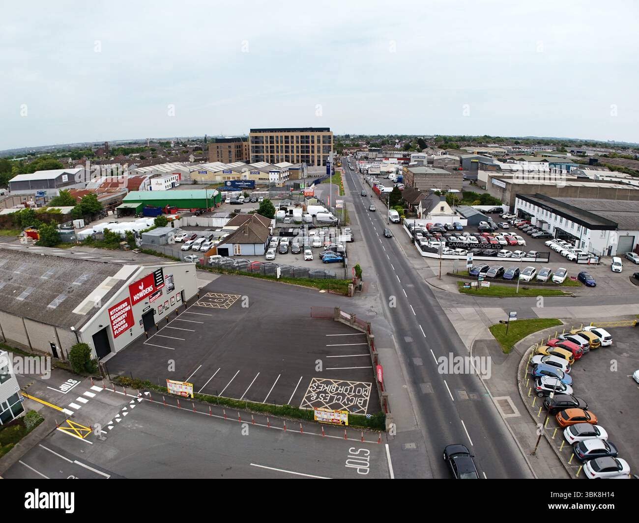 Dublin, Ireland - 11th May 2025 - Aerial view of Ballymount Road Lower ...