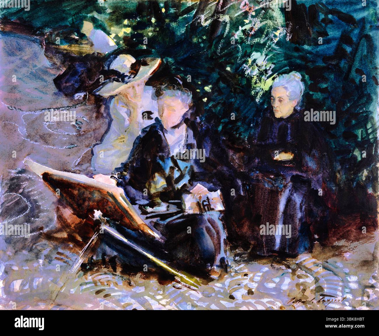 In the Generalife by John Singer Sargent, 1912, Impressionist Spanish ...