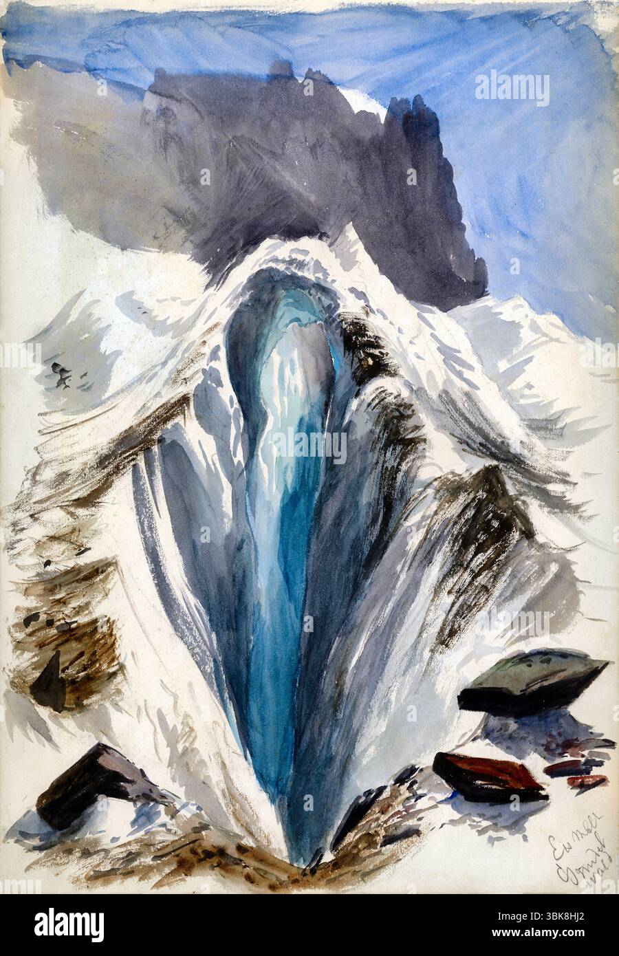 Eismeer, Grindelwald, recto from Splendid Mountain Watercolours ...