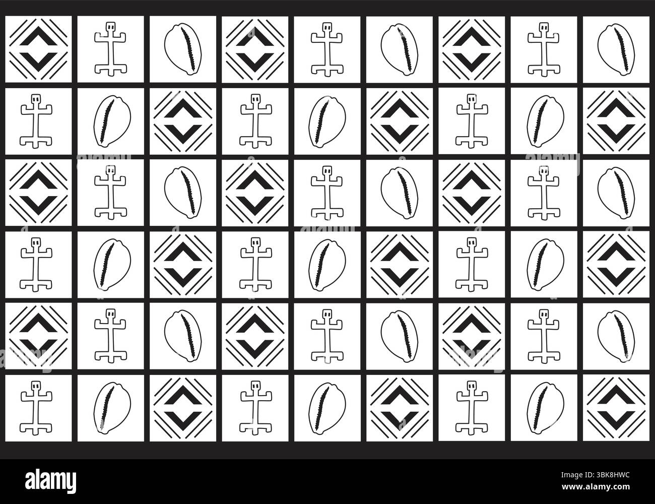 Batik fabric african Black and White Stock Photos & Images - Alamy