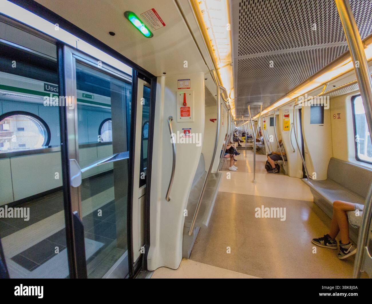 AN INTERNAL VIEW OF THE METRO LINE C Stock Photo - Alamy