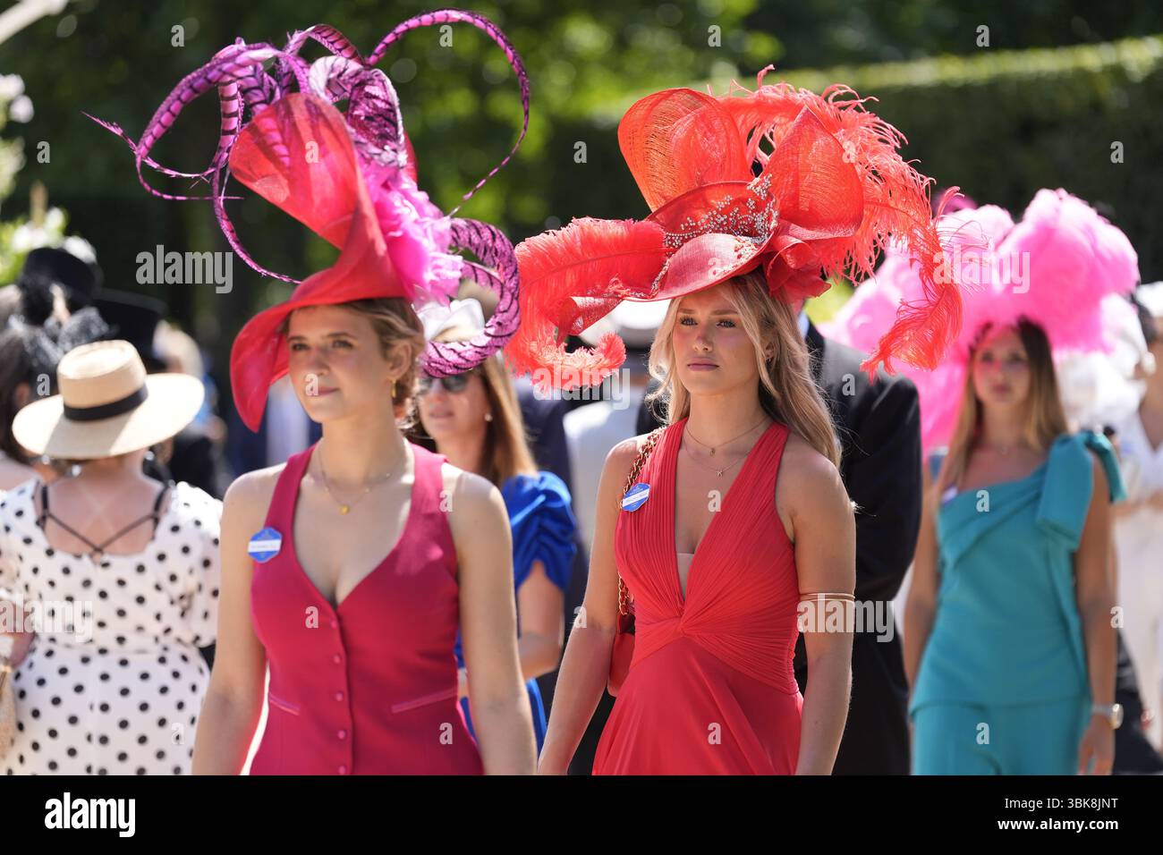 Racegoers on day three of Royal Ascot at Ascot Racecourse, Berkshire ...