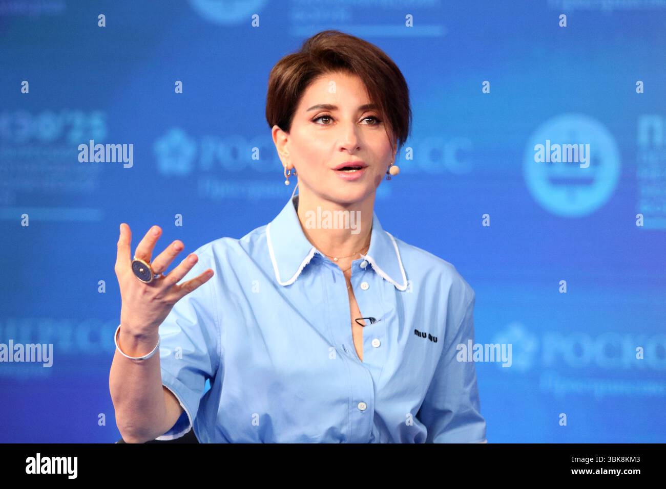 The journalist, Sofiko Shevardnadze during the Intellectual show ...