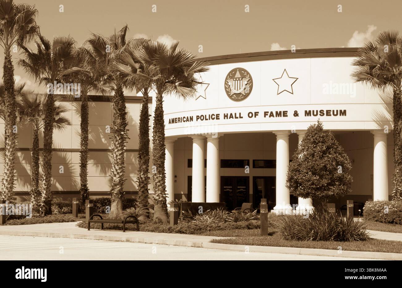 Exterior view of the American Police Hall of Fame in Titusville ...
