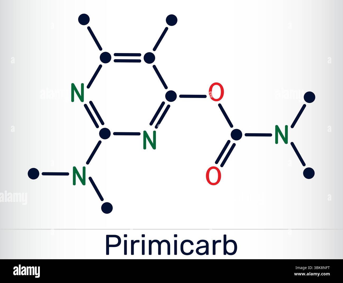 Pirimicarb molecule. Carbamate insecticide used in agriculture to ...