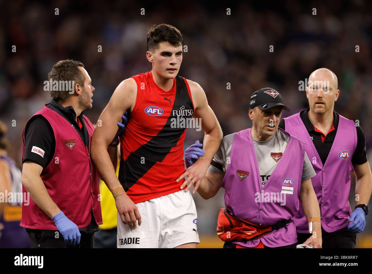 Perth, Australia. 19th June, 2025. Vigo Visentini of the Bombers leaves ...