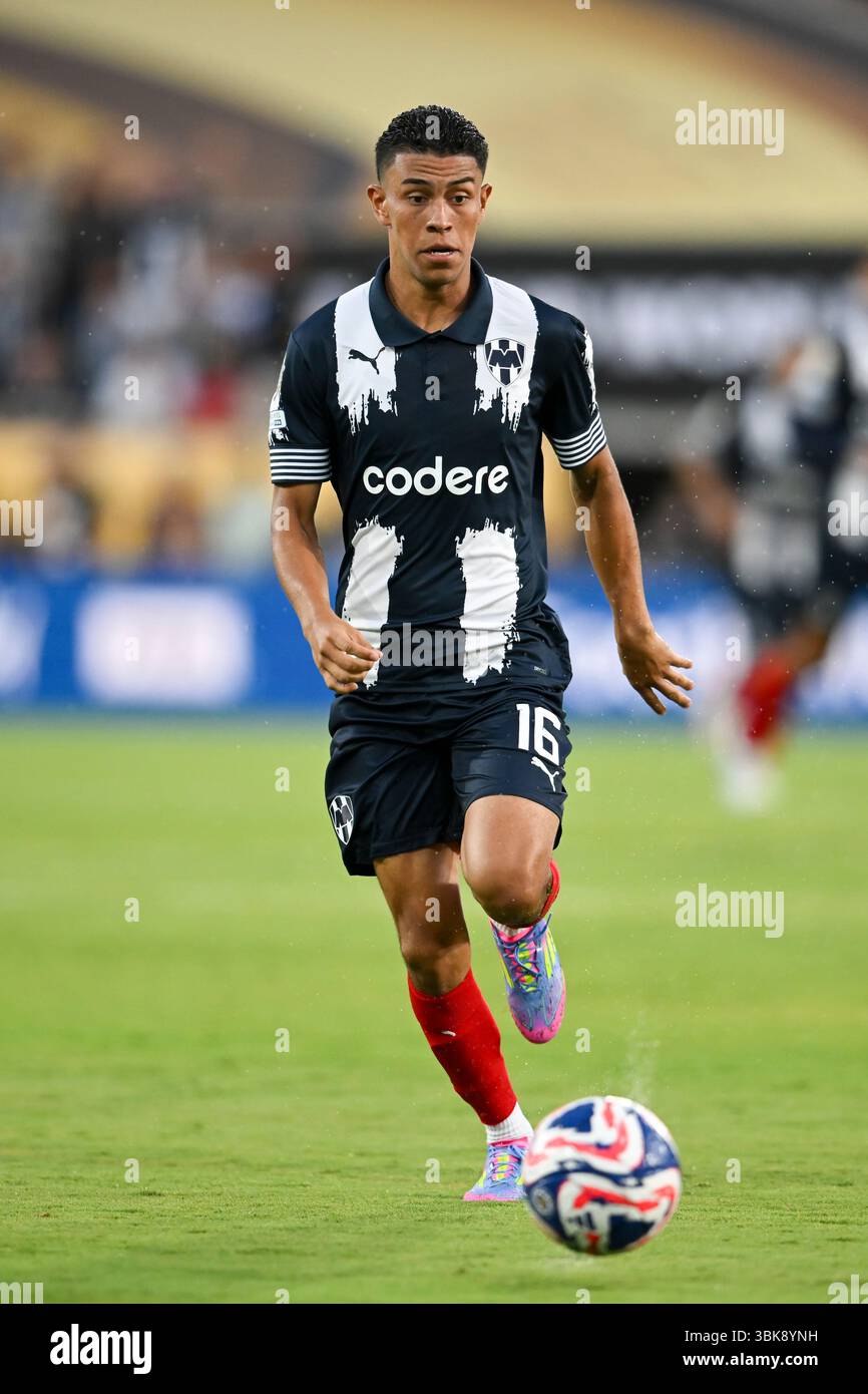 June 17, 2025: CF Monterry forward, Johan Rojas (16), in action during ...