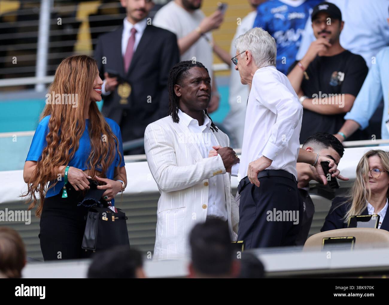 Miami Gardens, USA. 18th June, 2025. Clarence Seedorf speaks to Arlene ...