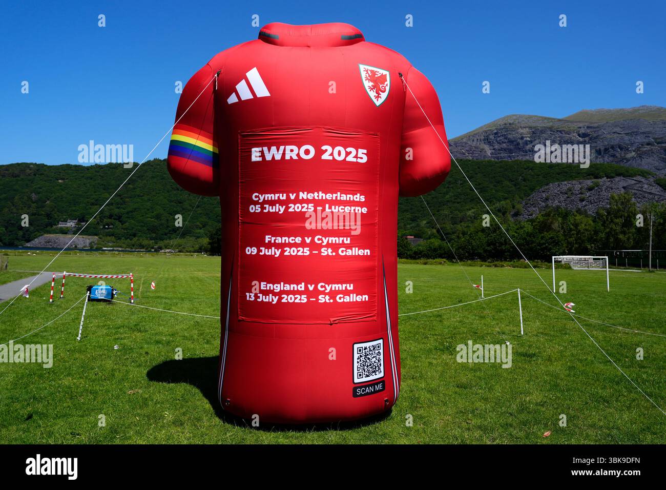 A giant inflatable Wales shirt featuring the fixtures the team will ...