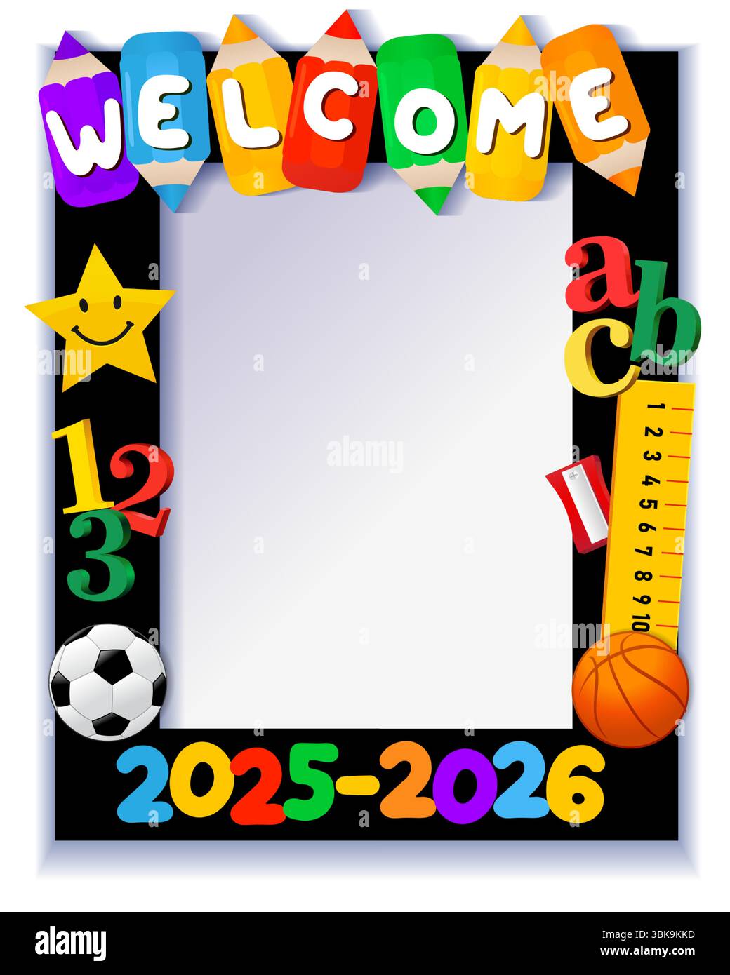 First day of school selfie photo frame, creative school booth design ...