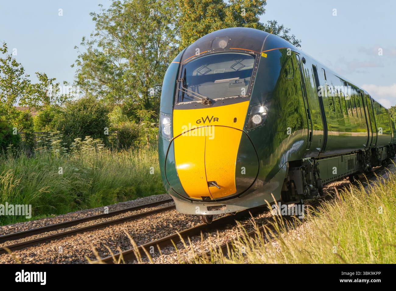 GWR British Rail Class 800 Inter City Express train, Pewsey, Wiltshire ...