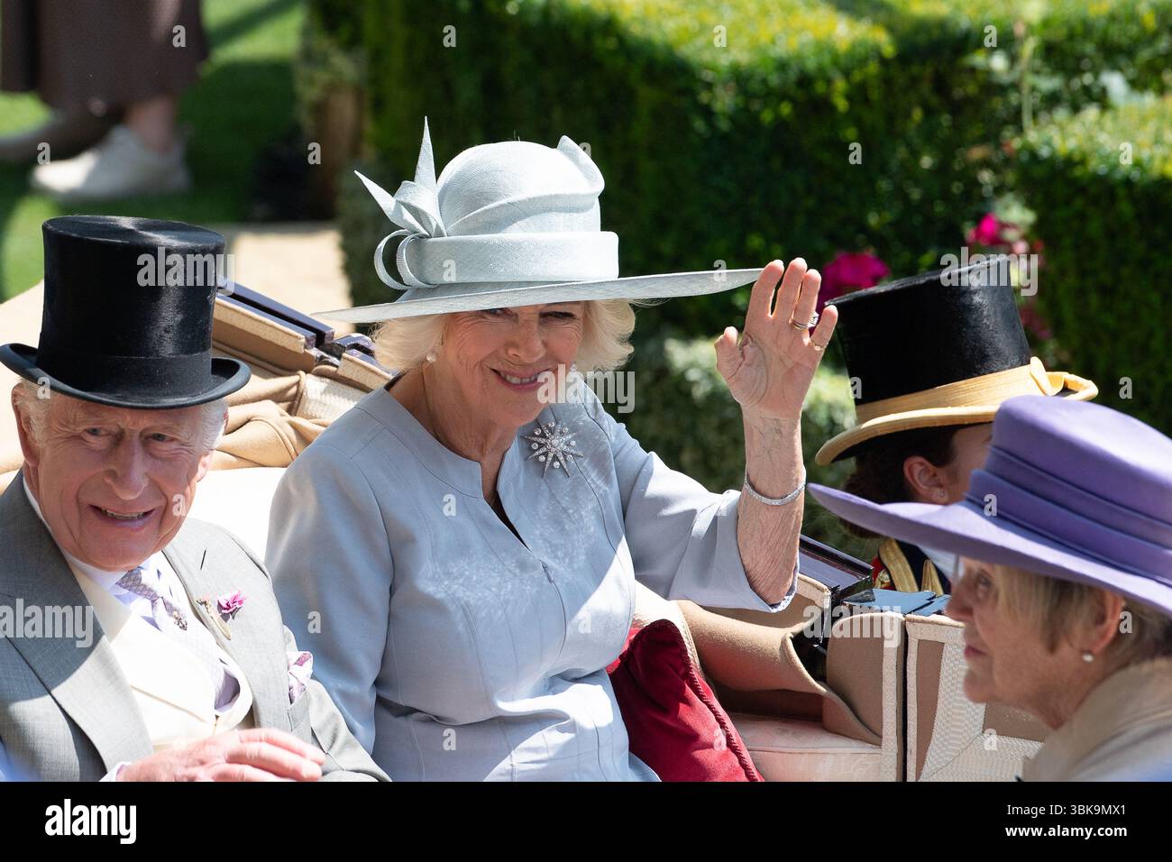 His Majesty the King and Queen Camilla arriving in the Royal Procession ...