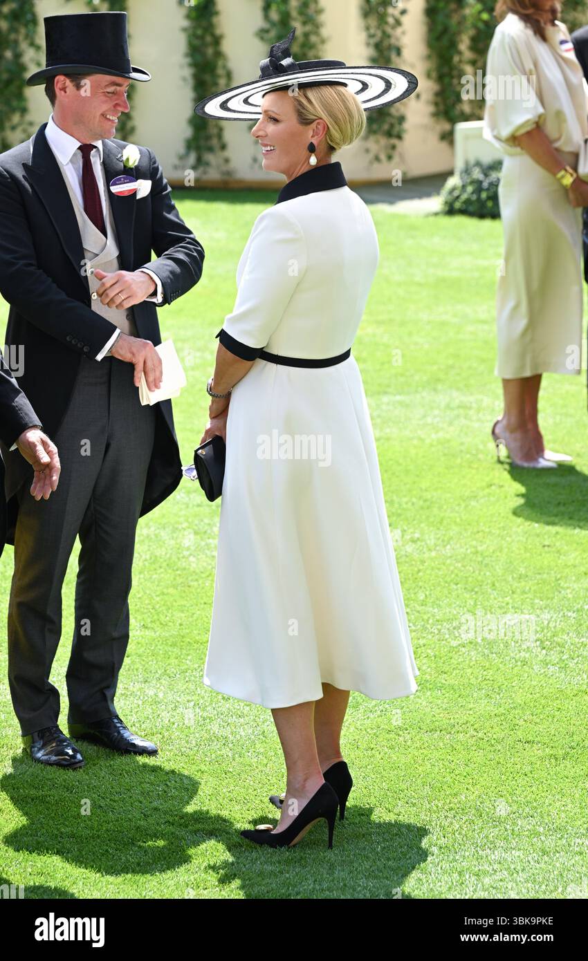 London, UK. June 19th, 2025. Zara Tindall attending Ladies Day at Royal ...