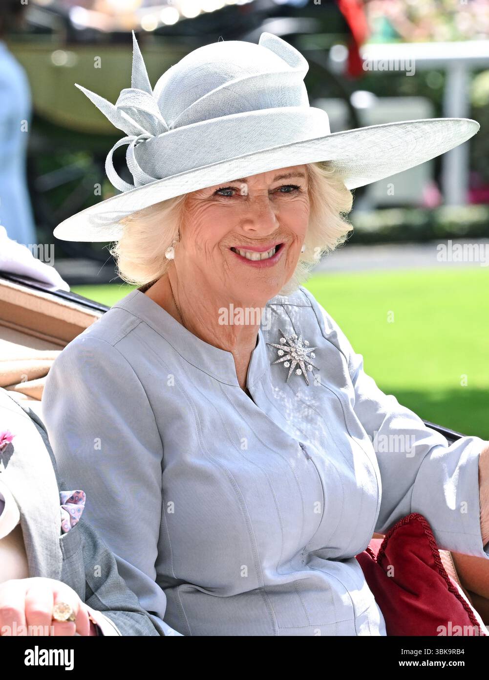 London, UK. June 19th, 2025. Queen Camilla attending Ladies Day at ...