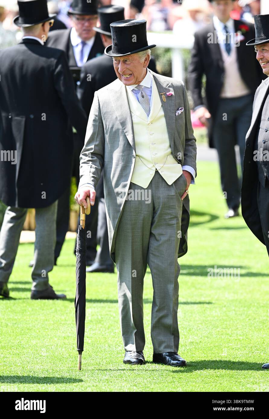 London, UK. June 19th, 2025. King Charles attending Ladies Day at Royal ...
