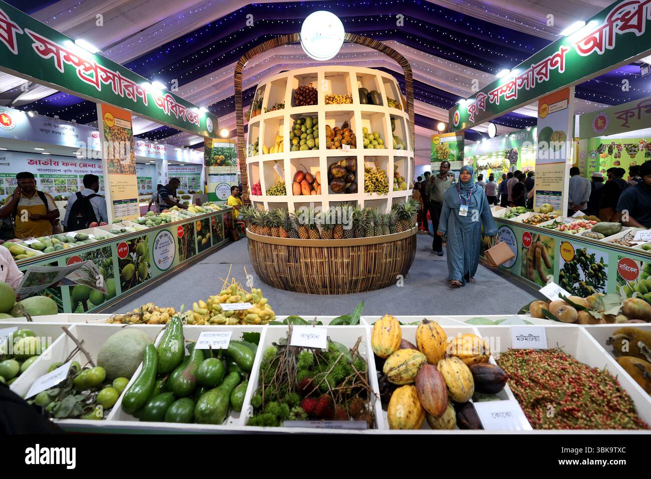 Dhaka, Bangladesh - June 19, 2025: Varieties of different fruits showcased in the three-day ...