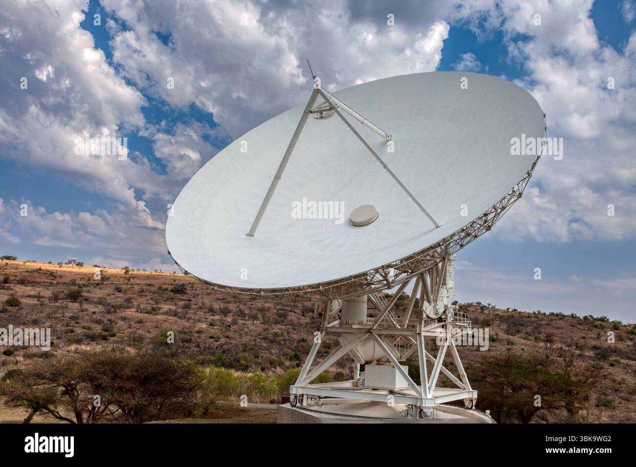 giant satellite antenna telecommunications band c, in top of the ...