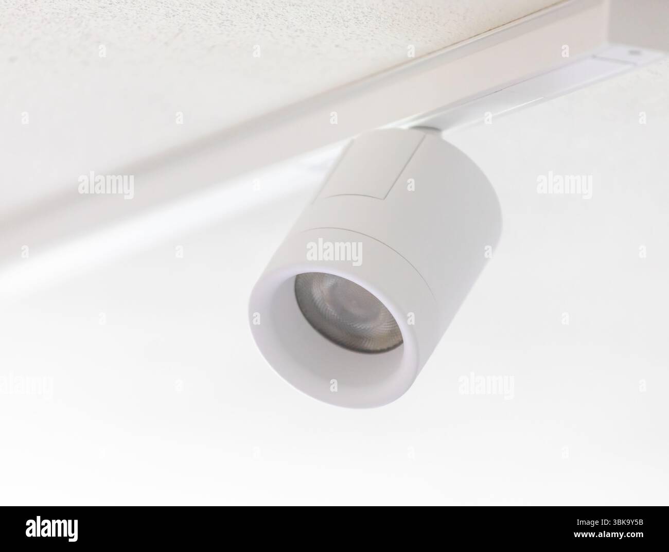 Cylindrical White Spotlight Casting Focused Illumination On A White ...