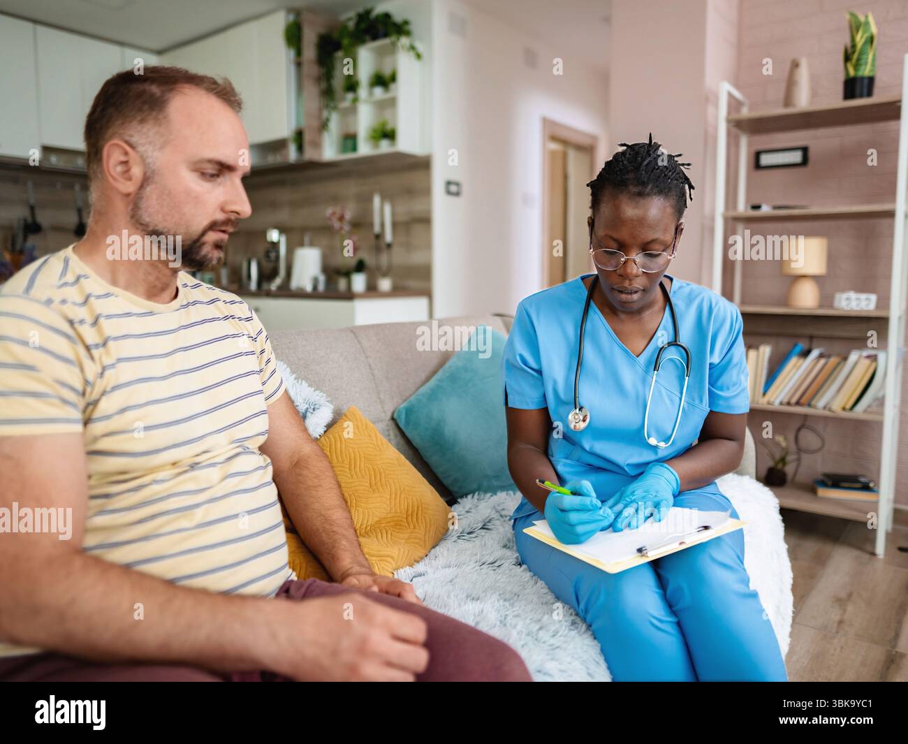 Nurse engages patient in hi-res stock photography and images - Alamy