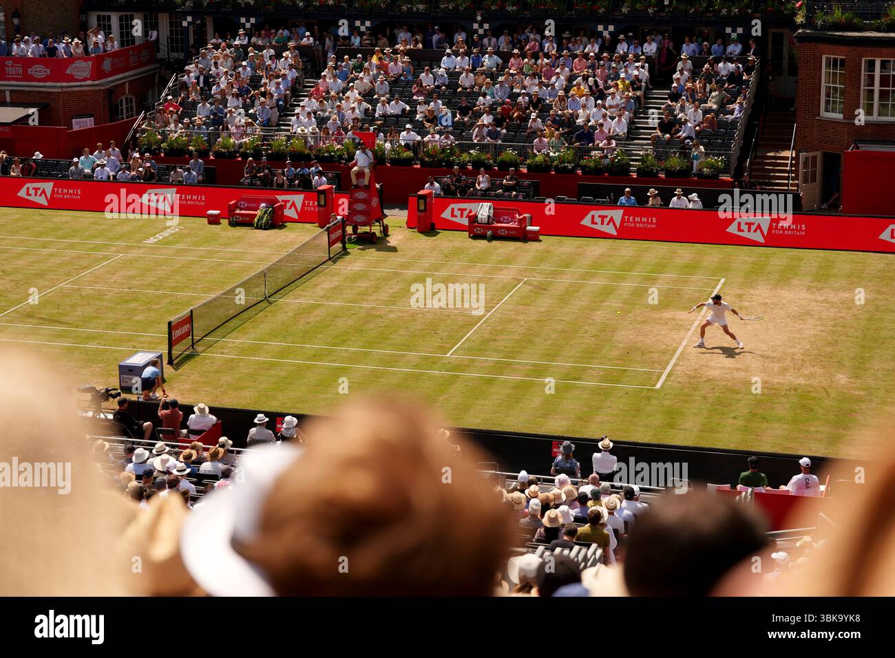 Corentin Moutet in action against Jacob Fearnley on day eleven of the ...