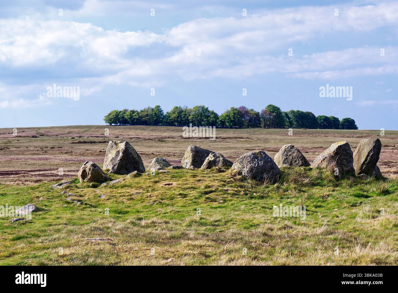 Prehistoric ring cairn burial site on Moor Divock at NY 49400 21961 ...