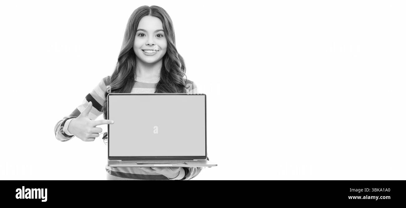 happy child study online education making presentation on computer copy ...