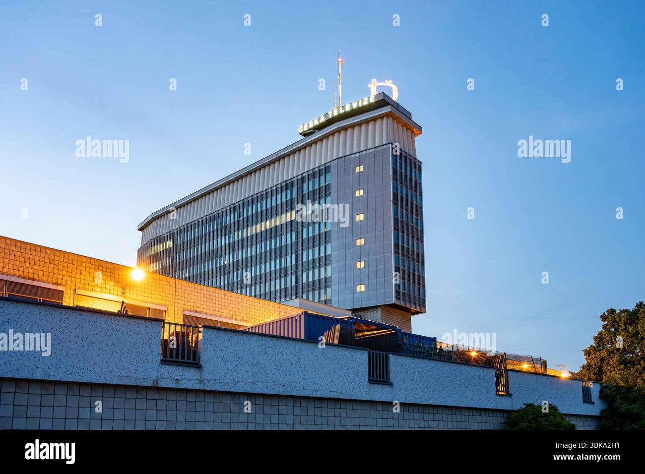 PRAGUE, CZECHIA - JUNE 17, 2025: The Central site of Czech Television ...