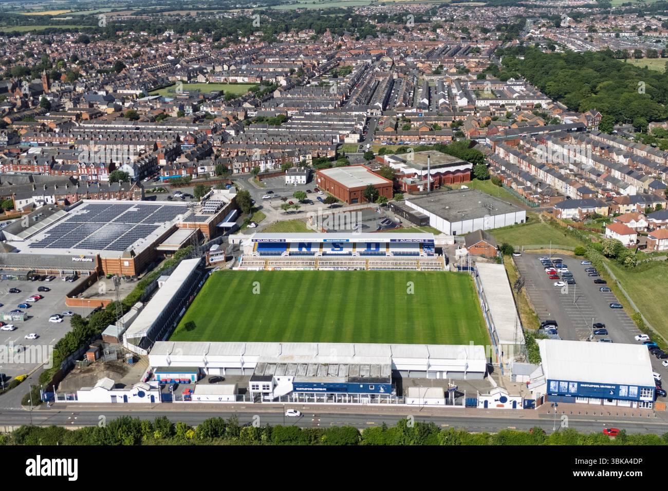 General aerial views of Victoria Park, Hartlepool on Thursday 19th June ...