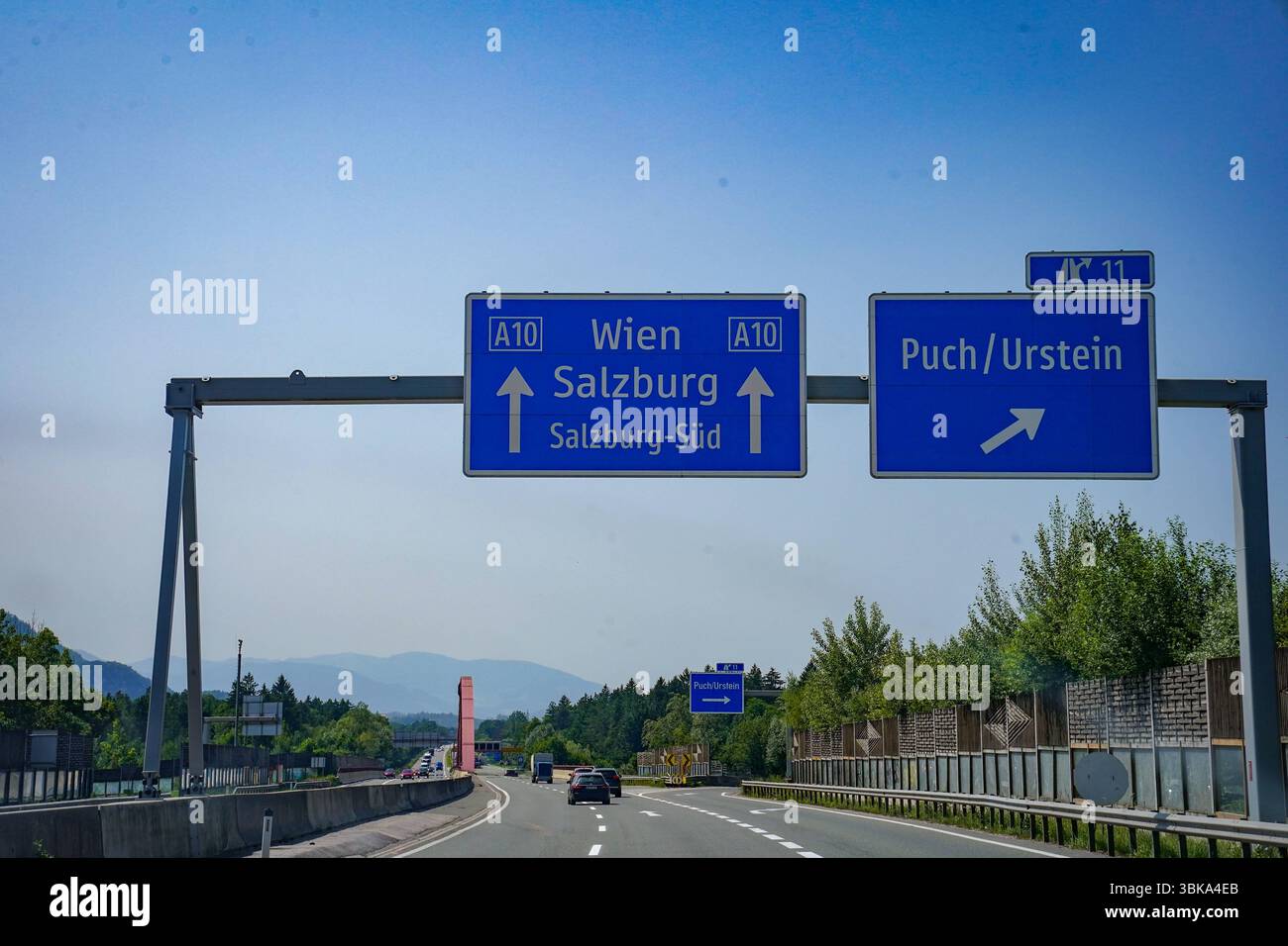 Salzburg-Süd, Österreich, Europa, Autobahn A10, Ausfahrt Puch/Urstein ...