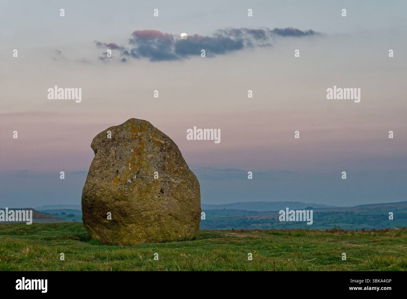 The Cop Stone aka Kopstone standing stone on Moor Divock. Part of ...