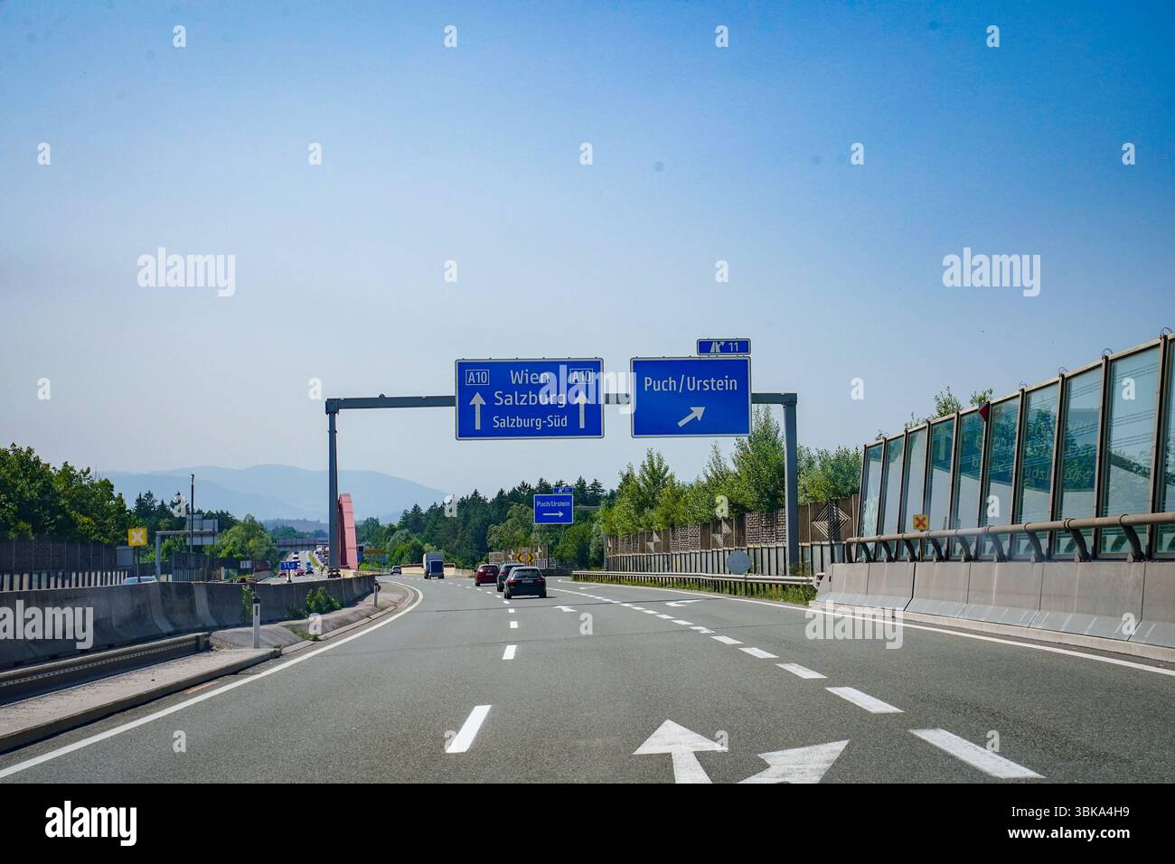 Salzburg-Süd, Österreich, Europa, Autobahn A10, Ausfahrt Puch/Urstein ...