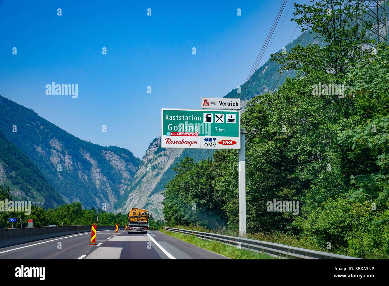 Golling, Österreich, Europa, Autobahn A10, Tauernautobahn, Raststation ...