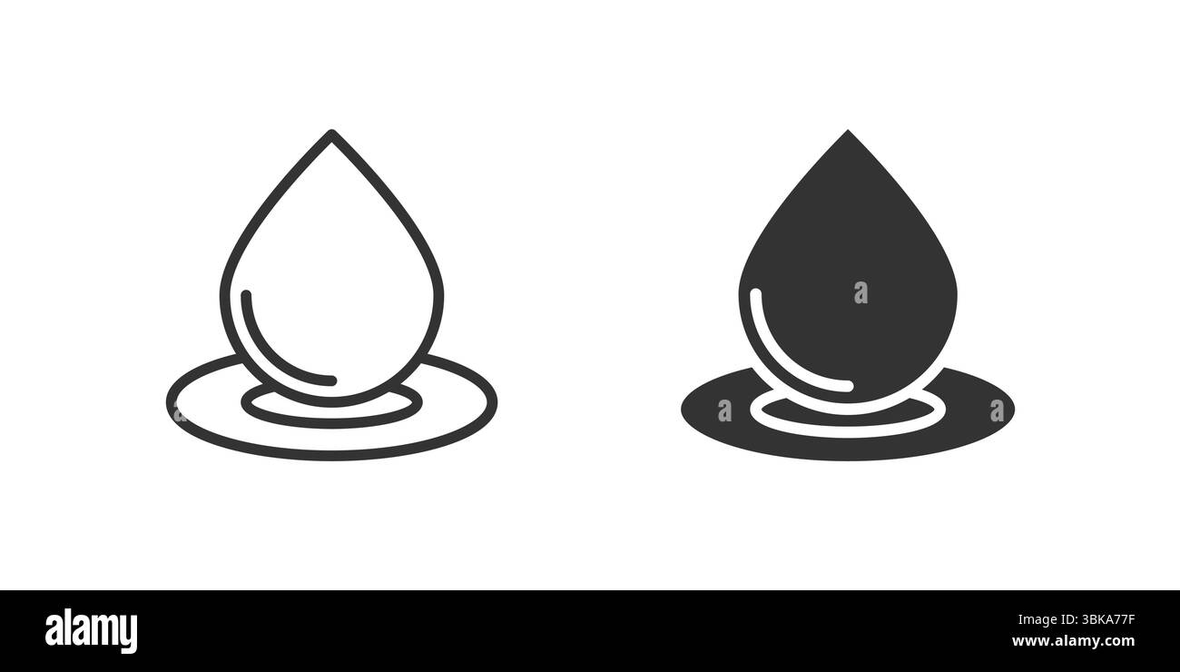 Water drop icon set symbolizing purity and environmental importance ...