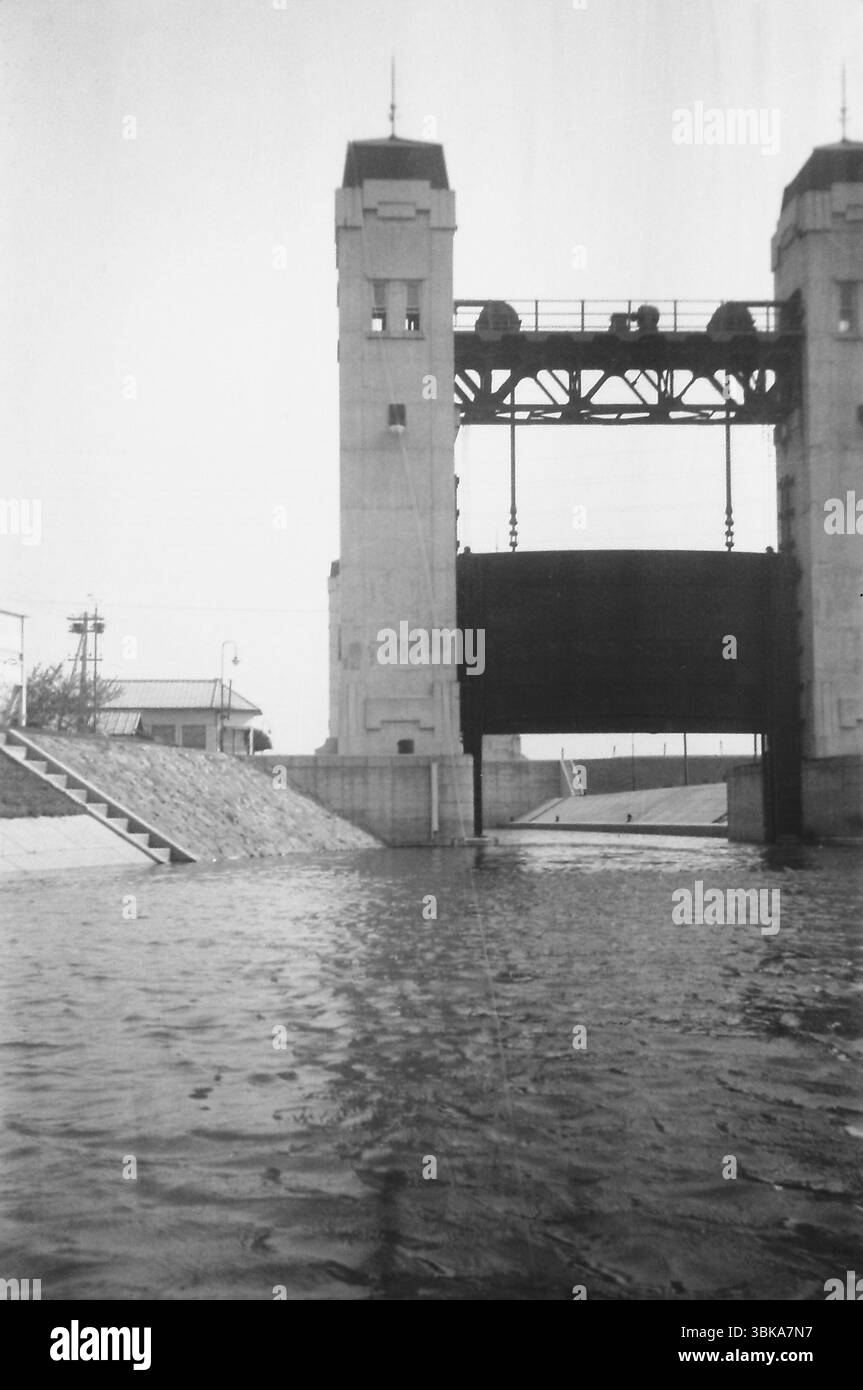 Vintage photo of Misu Lock Gate in Fushimi, Kyoto, Japan - 1935-1944 ...