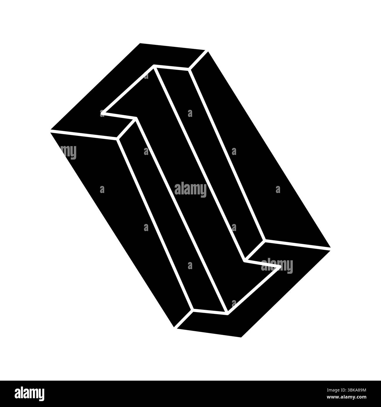 Impossible object. Optical illusion figure. Optical art shape Stock ...