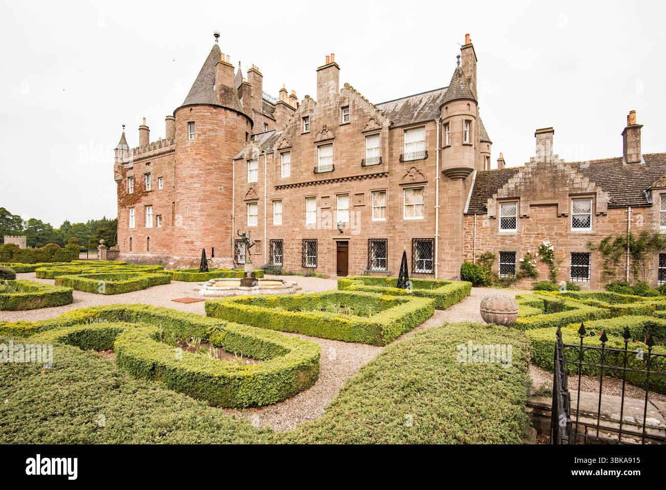 Glamis Castle in Angus, Scotland is a popular tourist attraction ...