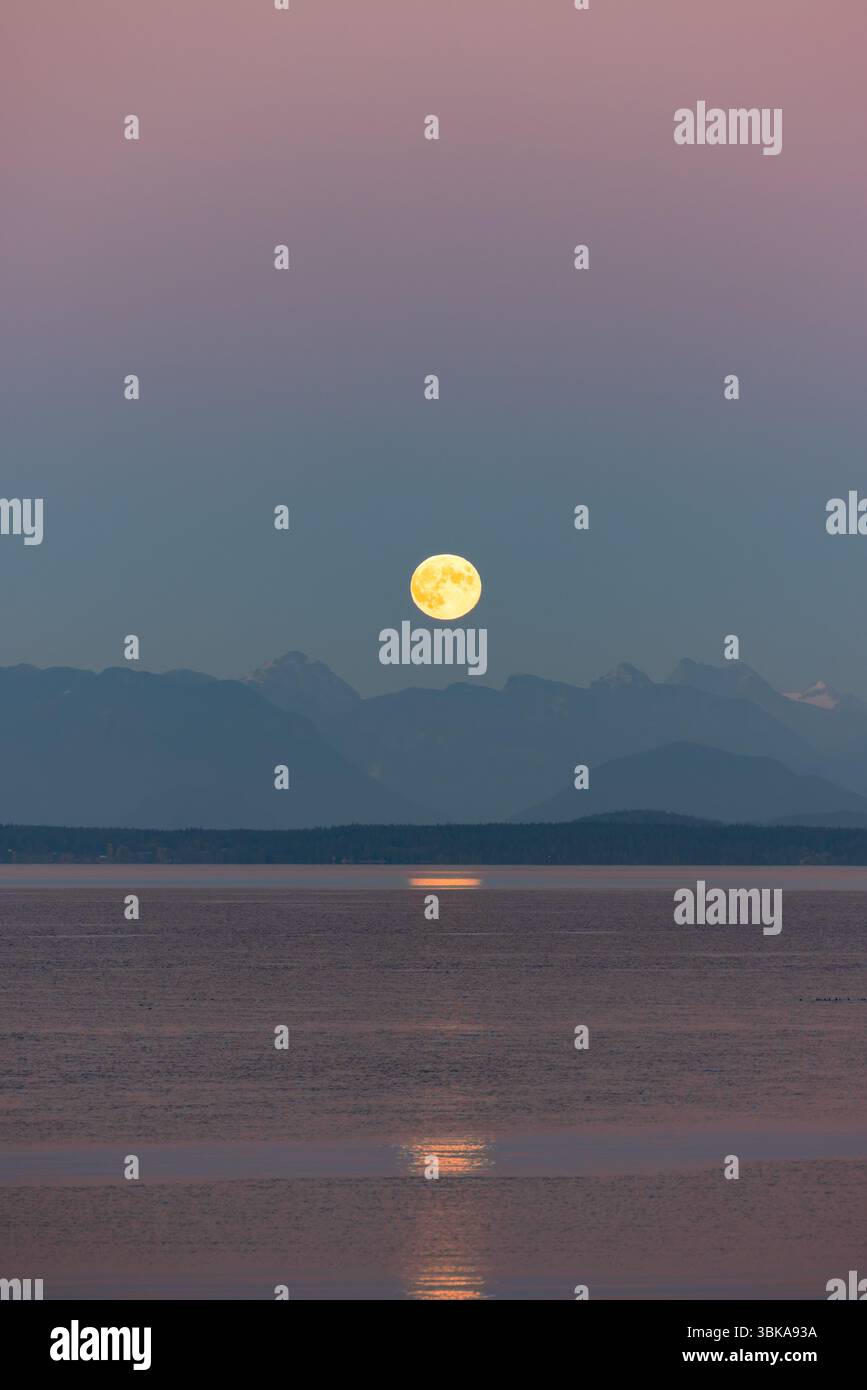 Moon rising over sea hi-res stock photography and images - Alamy