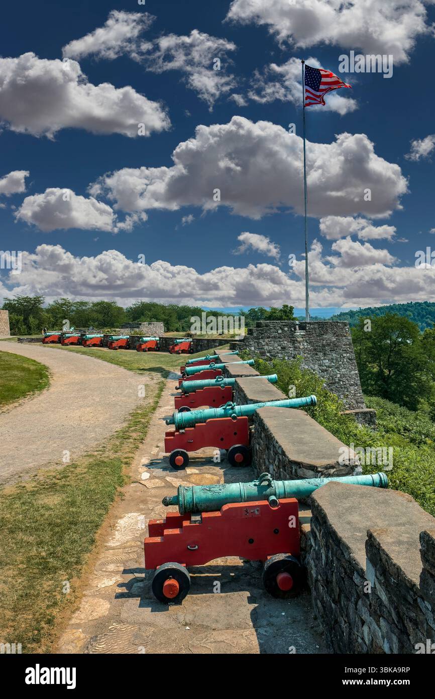 Black Powder Cannons at Fort Ticonderoga, formerly Fort Carillon Stock ...