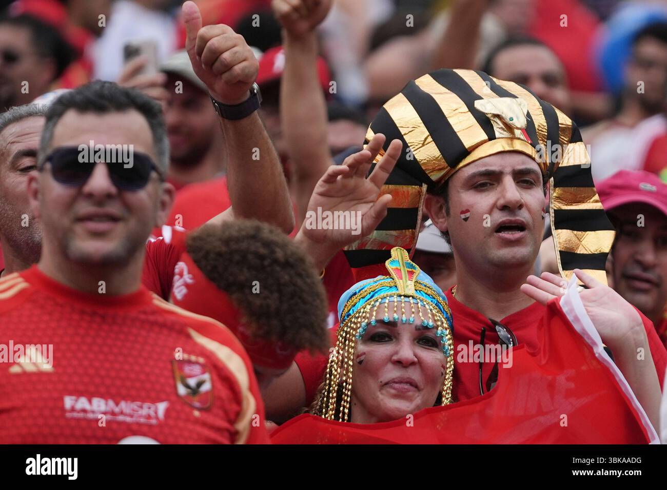 Al Ahly fans cheer before the Club World Cup group A soccer match ...