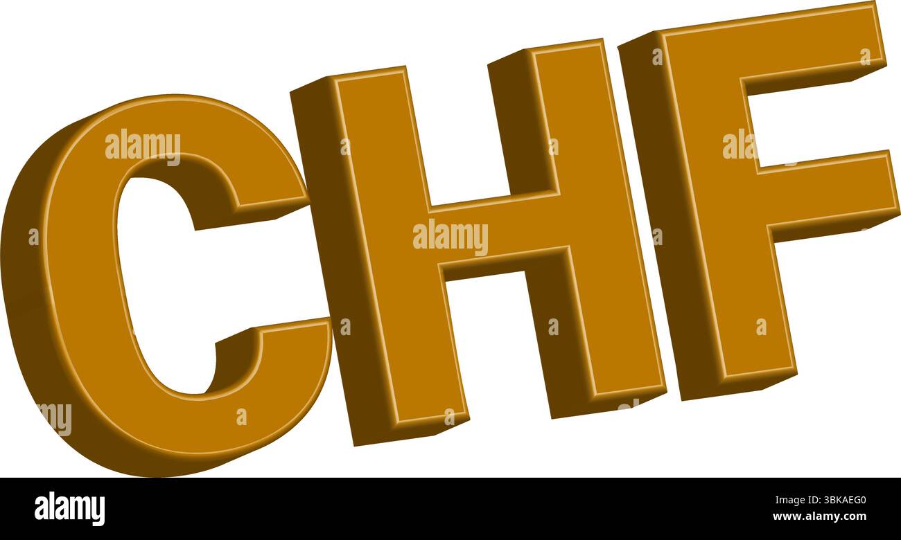 Golden franc symbol 3d Stock Vector Images - Alamy