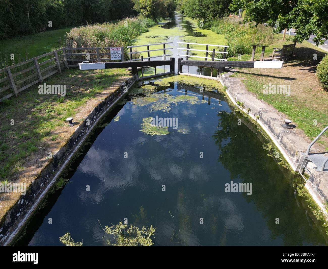 Wansford Lock part of the Driffield Navigation Canal. victorian manmade ...